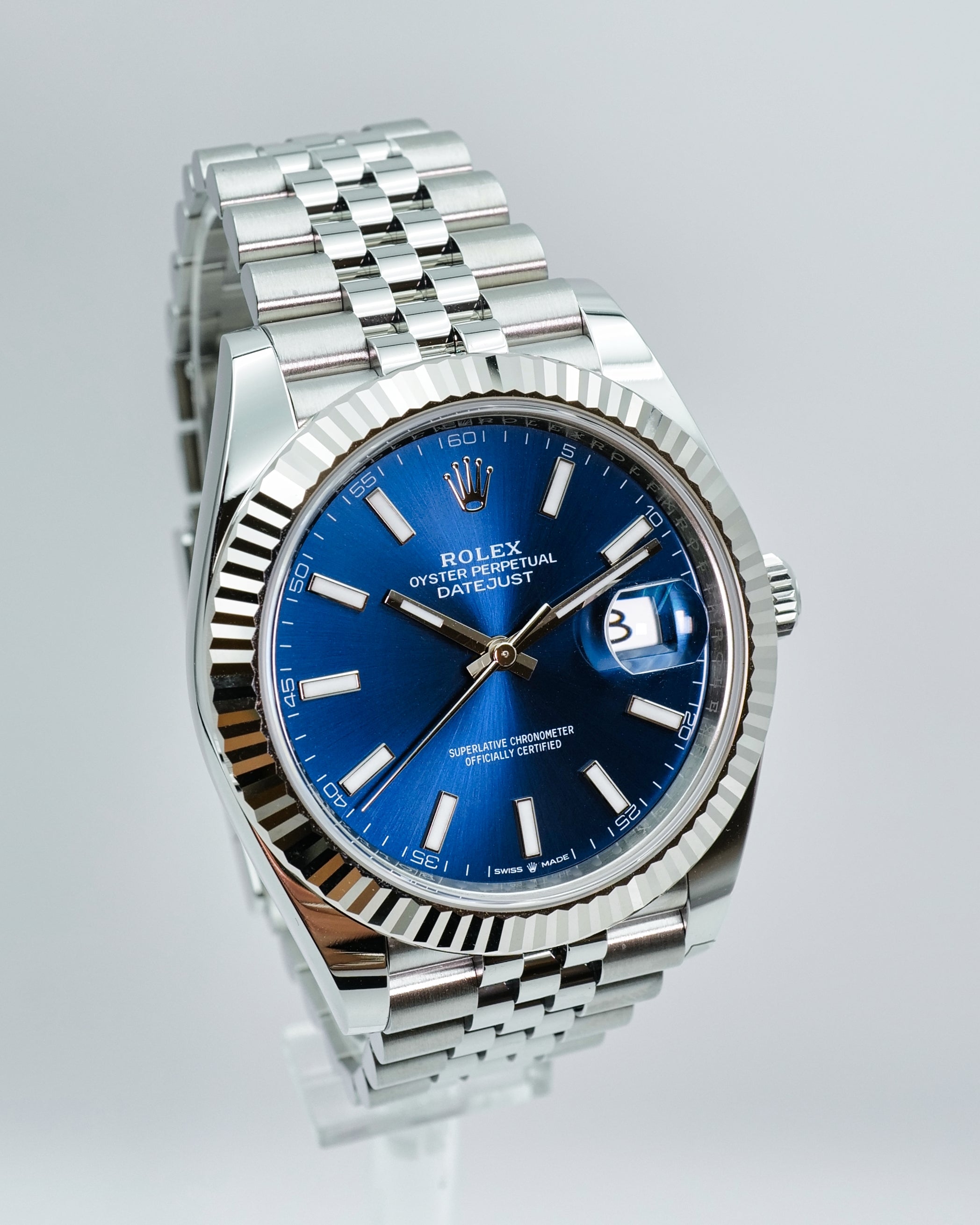 Rolex 126334 Datejust 41 with Blue Stick Dial on Jubilee – Upstage Watches
