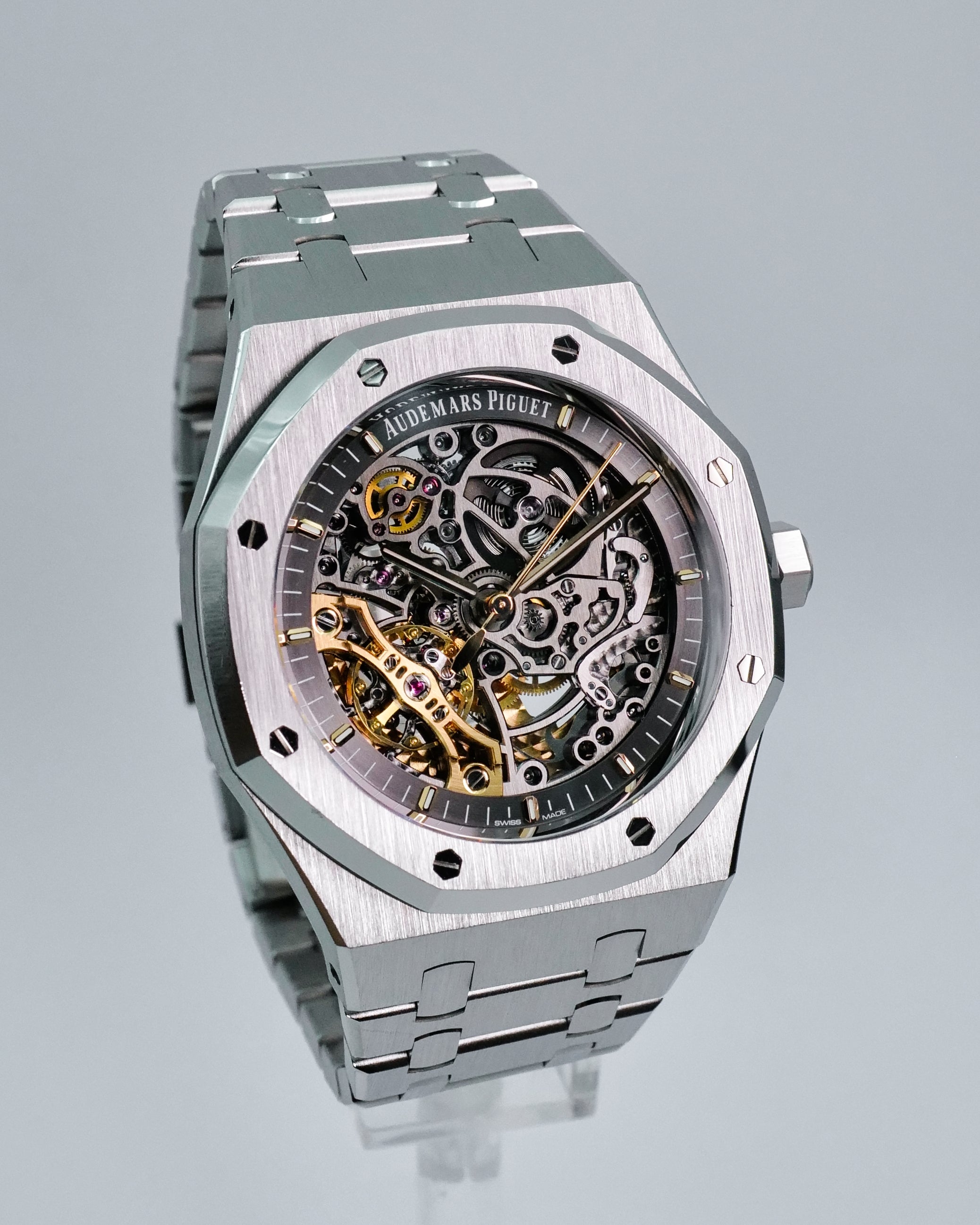 Audemars Piguet 15407ST Royal Oak "Skeleton" Double Balance Wheel Open ...