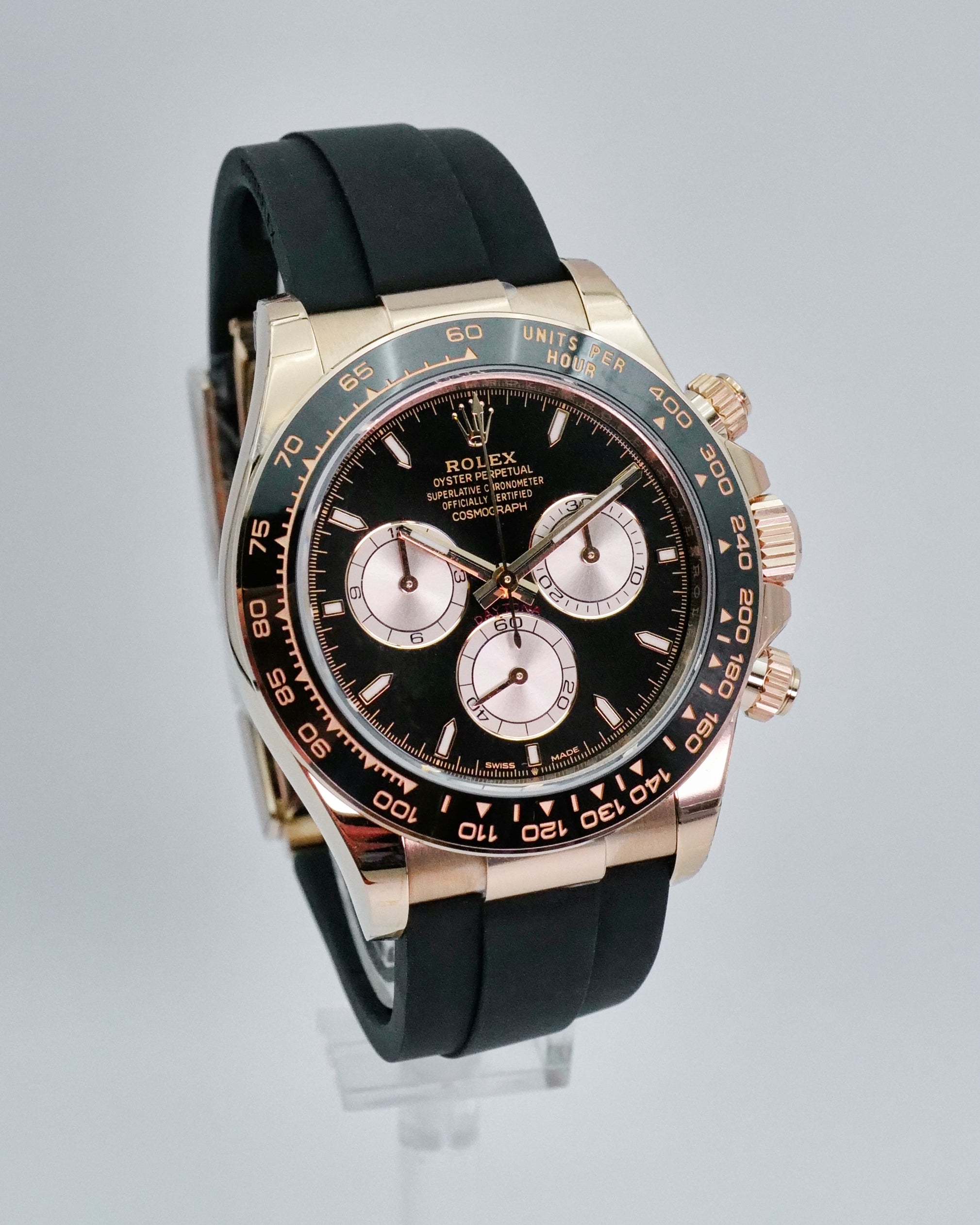 Rolex 126515LN Cosmograph Daytona 18K Rose Gold with Black Dial ...